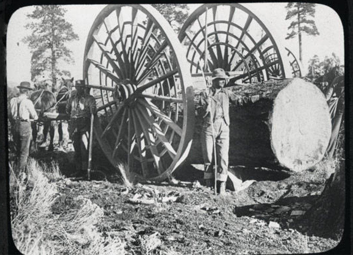 10 Foot "Big Wheel" Used in Logging, Late 19th Century