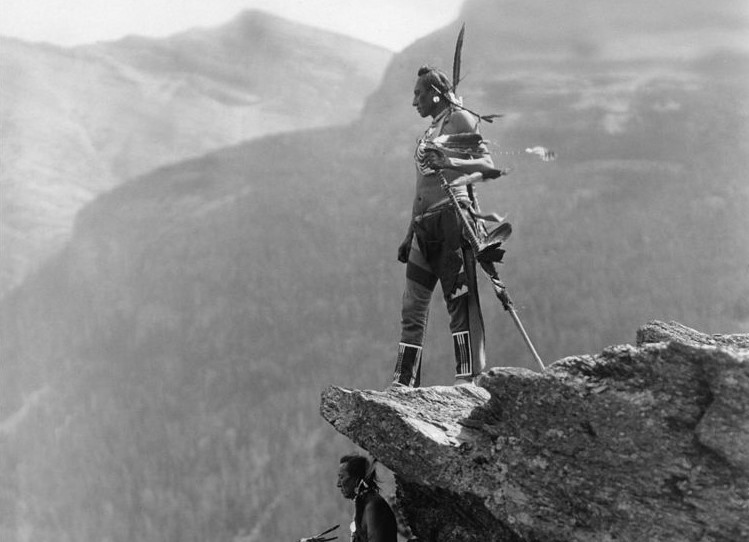 "The Eagle" - Portrait of Blackfeet Natives in Glacier by Roland Reed
